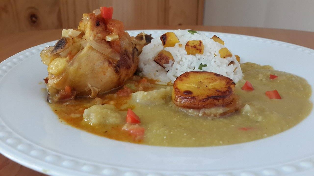 Guiso de Pollo con Arroz y Menestra de Alberjón verdeChef al Paso